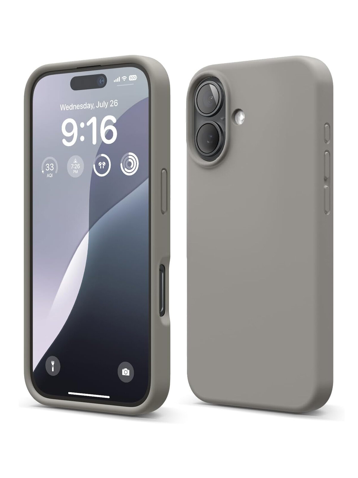 Elago для iPhone 16 чехол Soft silicone (Liquid) Medium Grey