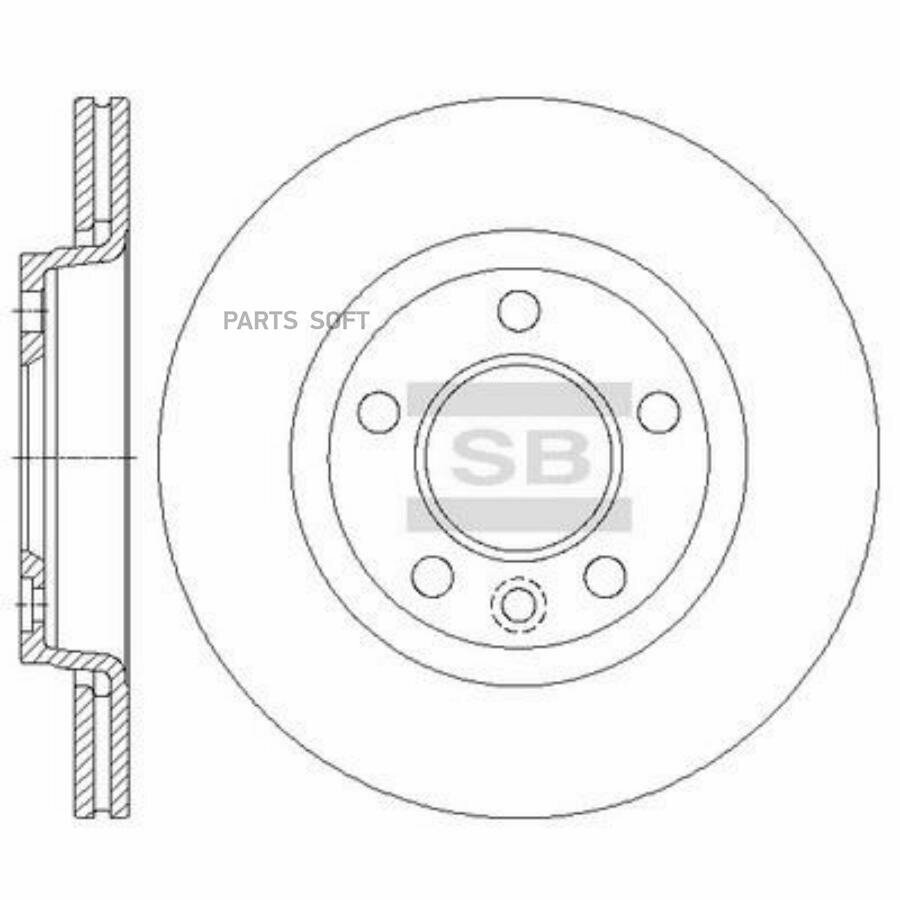 SANGSIN BRAKE SD5702 Диск тормозной задний