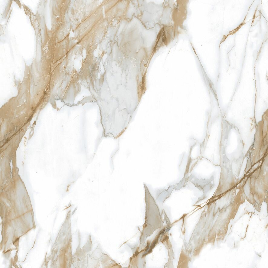 Ceradim Керамогранит Calacatta Fairy Gold бежевый полир 60x60 7,7 мм (цена за 1.44 м2)