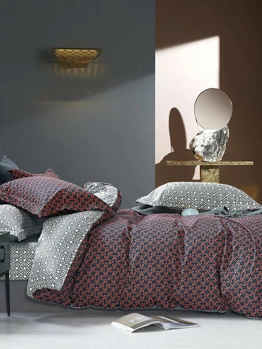 Постельное белье евро 4 наволочки Novella