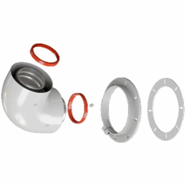 Начальный участок вертикальный коакс. ROMMER RCA-6010-240100 60/100 в комплекте фланец