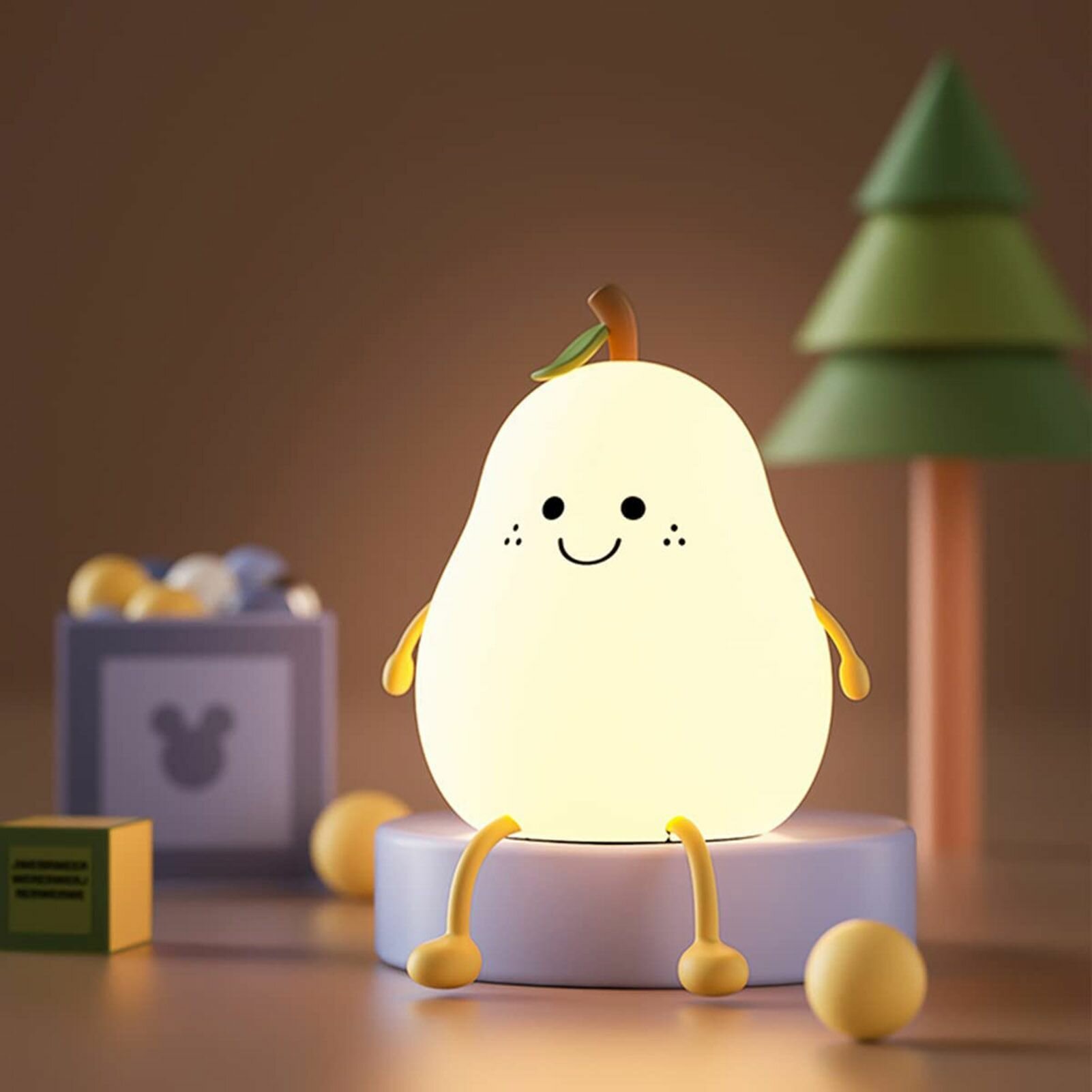 Грушевый ночник для спальни в виде домашнего декора