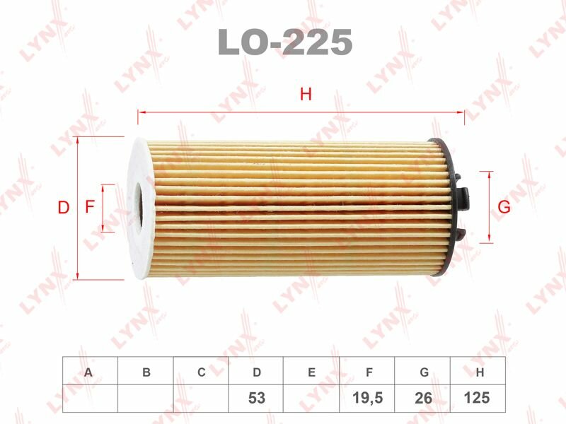 LYNXauto Фильтр масляный для BMW 2(F45-F46) 13> / X1(F48) 14> / X2(F39) 17> / i8(I12-I15) 14-20, MINI Cooper(F55-F56) 13> / Clubman(F54) 15> / Countryman(F60) 16> / Convertible(F57) 14>