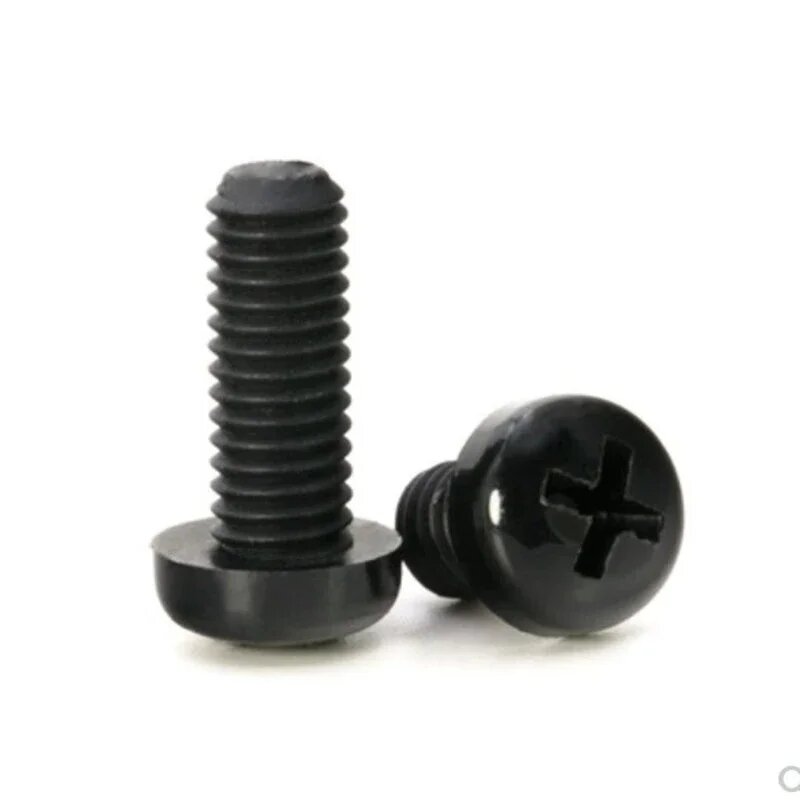 Нейлоновые винты M2-M8 с крестообразной головкой 4-60 мм M4-10PCS, Black, 15mm