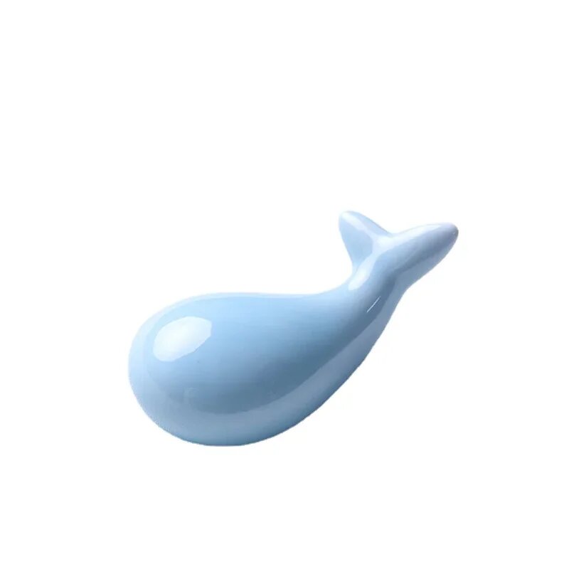 Керамический держатель для палочек в форме кита, sky blue