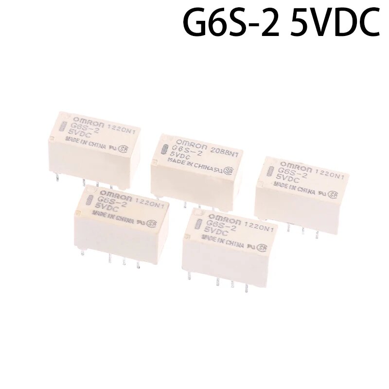 Мини-реле G6S-2 5В 12В 24В 2А 5 шт.