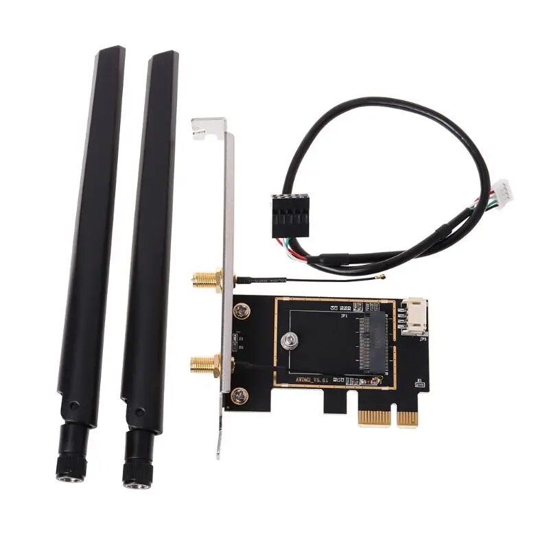 BGEKTOTH Адаптер M.2 на PCI-E Wi-Fi Bluetooth