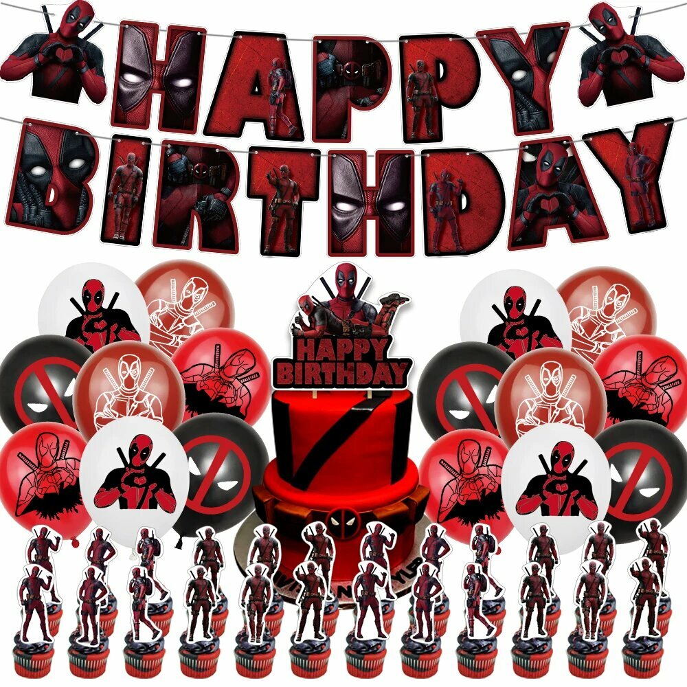 Воздушные шары Дэдпул и Мстители HEROCROSS 1set