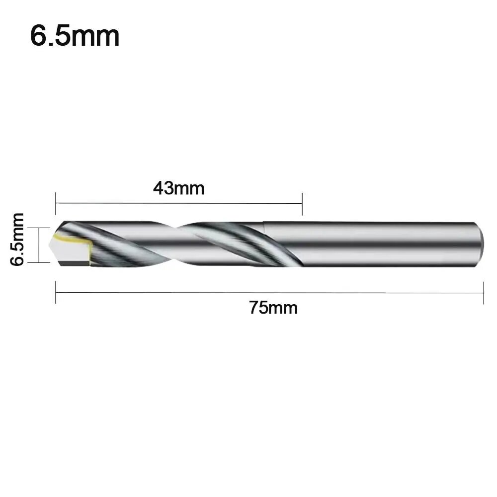 Сверло по металлу 6.5mm, 75mm, 43mm