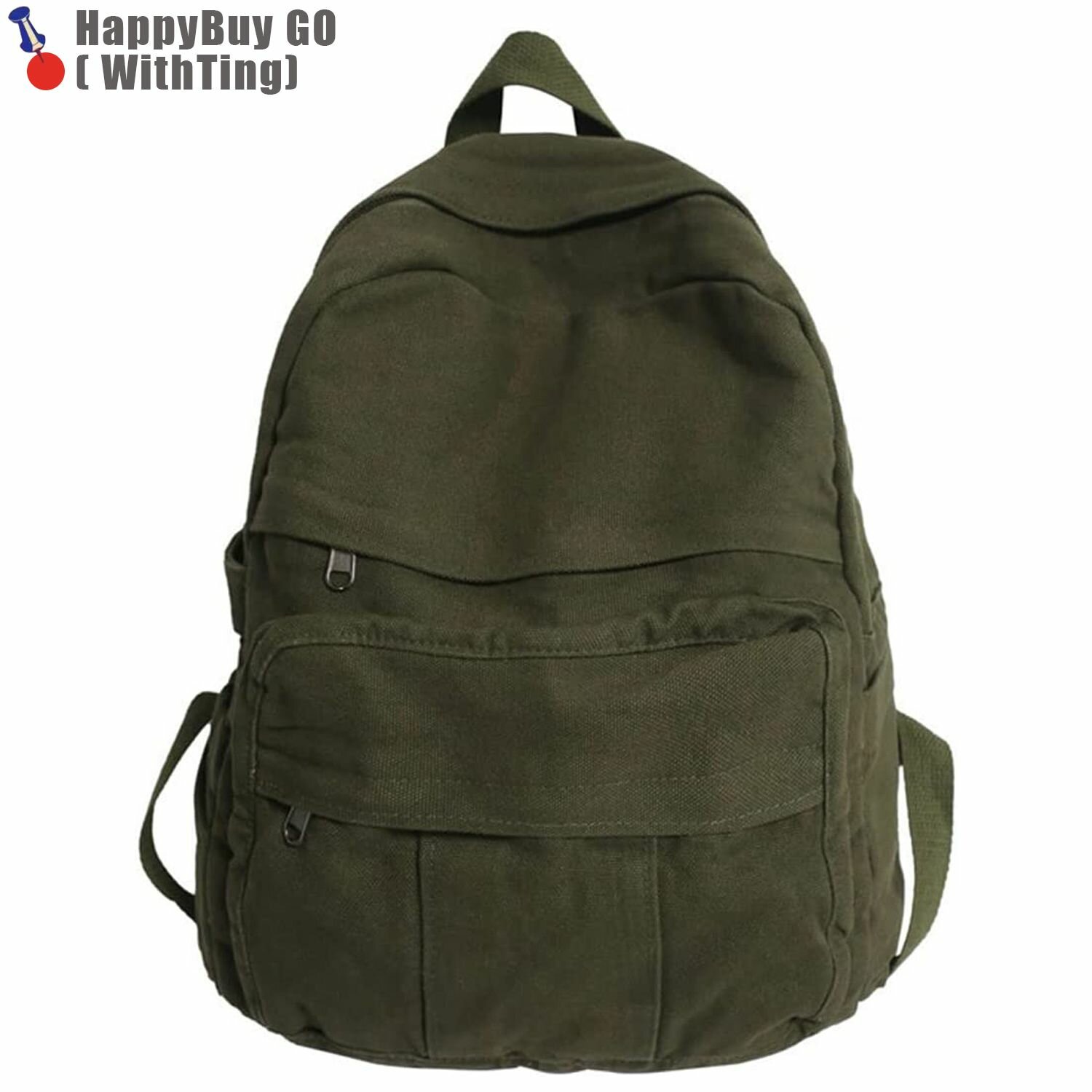 Рюкзак женский, Дорожный холщовый рюкзак для, темно-зеленый