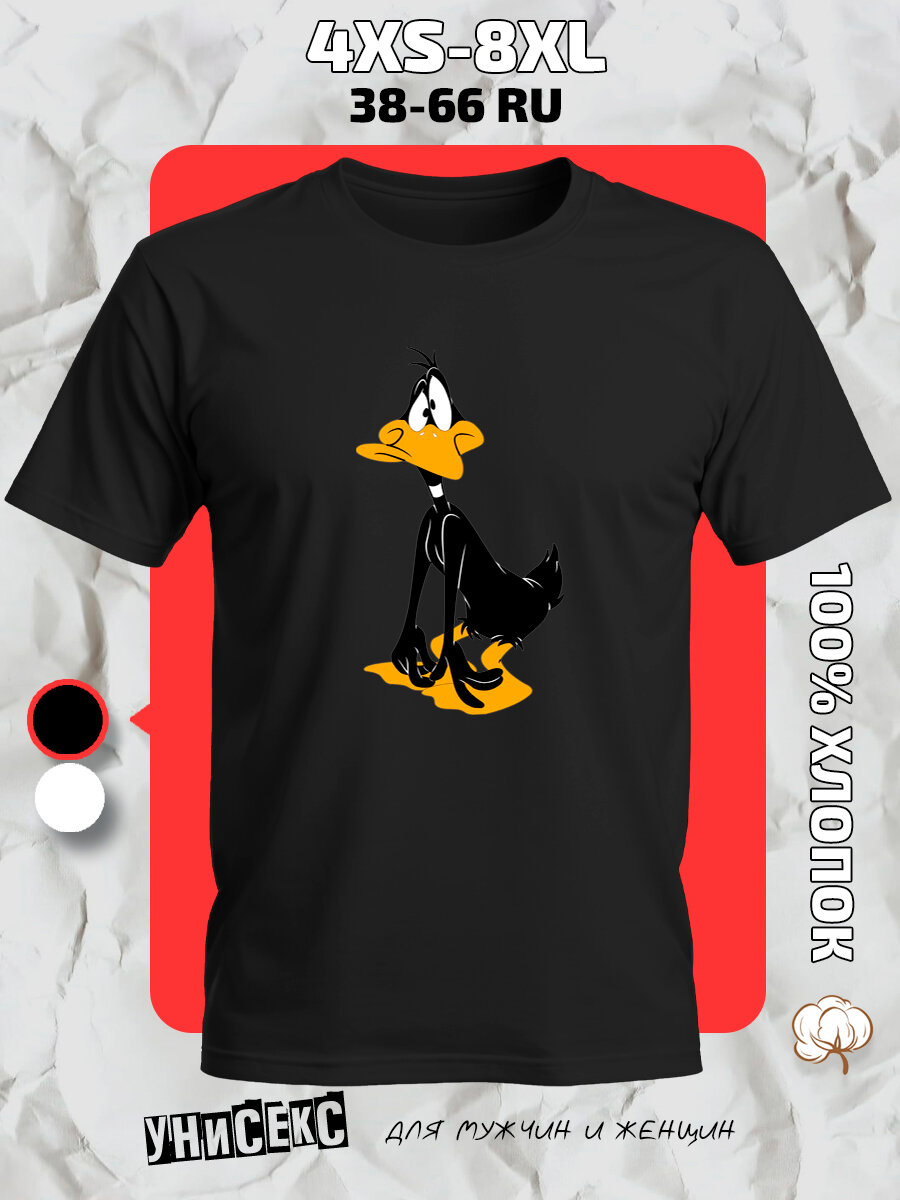 Футболка с принтом даффи дак daffy duck утка
