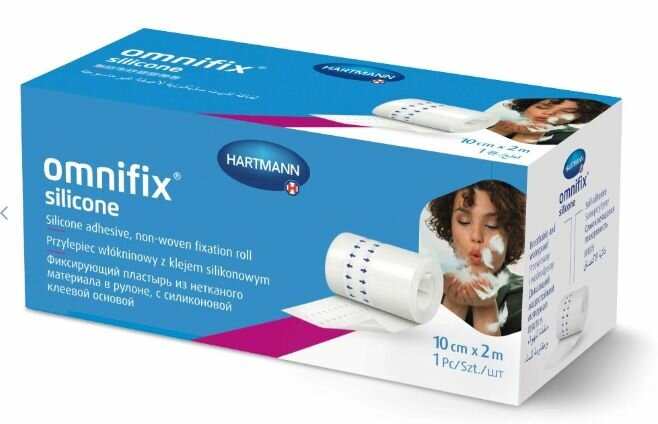 Пластырь omnifix silicone фиксирующий 10 смx2 м из нетканного материала в рулоне
