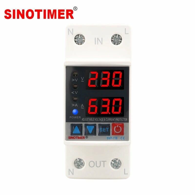 Реле напряжения SINOTIMER Мини 220В 63А 40А 40А