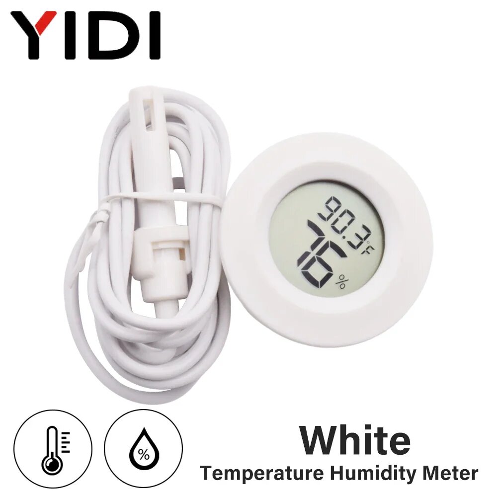 Термогигрометр YIDI Round White