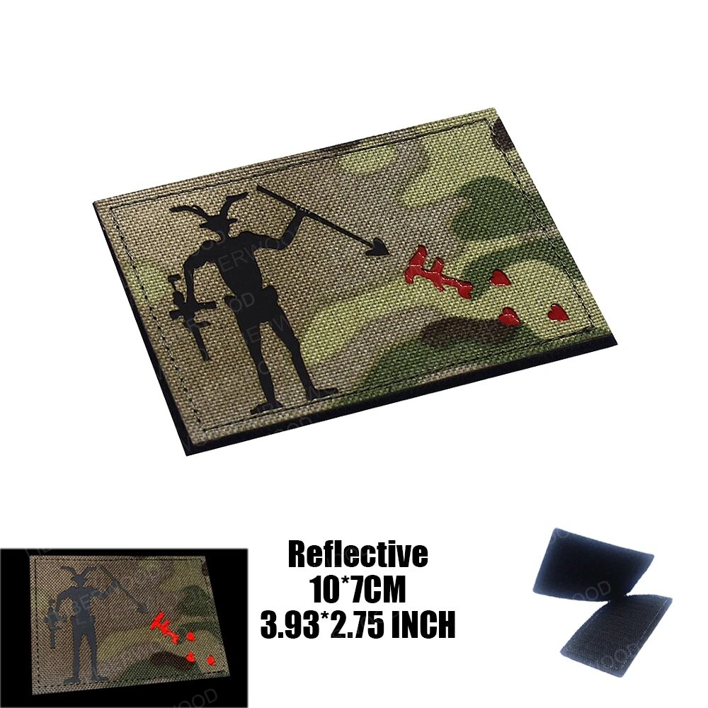 Тактическая нашивка LIBERWOOD Черная Борода 12 reflective