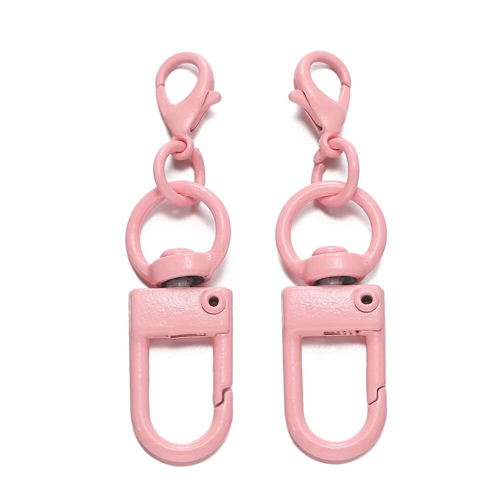 Металлические застежки-карабины 10 шт. Розовый, Light Pink