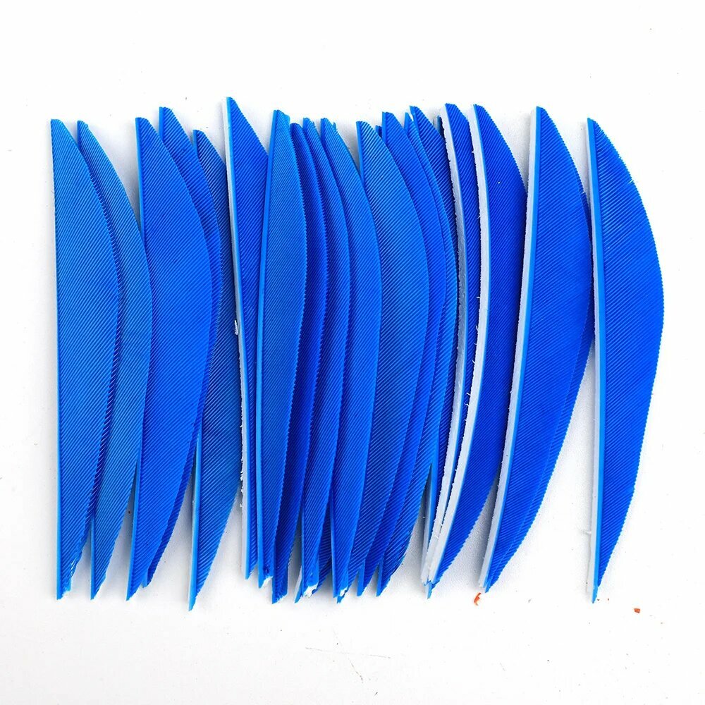 Стрелы флетчинг 3 дюйма из пера индейки 30 шт Синий, Светло-голубой