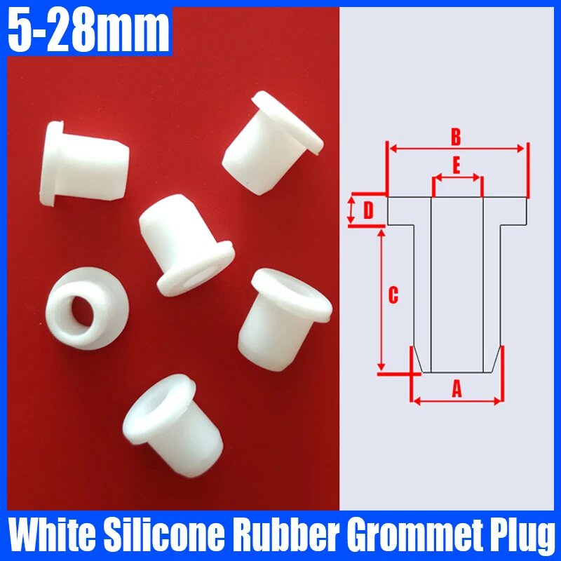Силиконовые заглушки для проводов 5-28 мм A 28MM (E 18MM), 1pcs