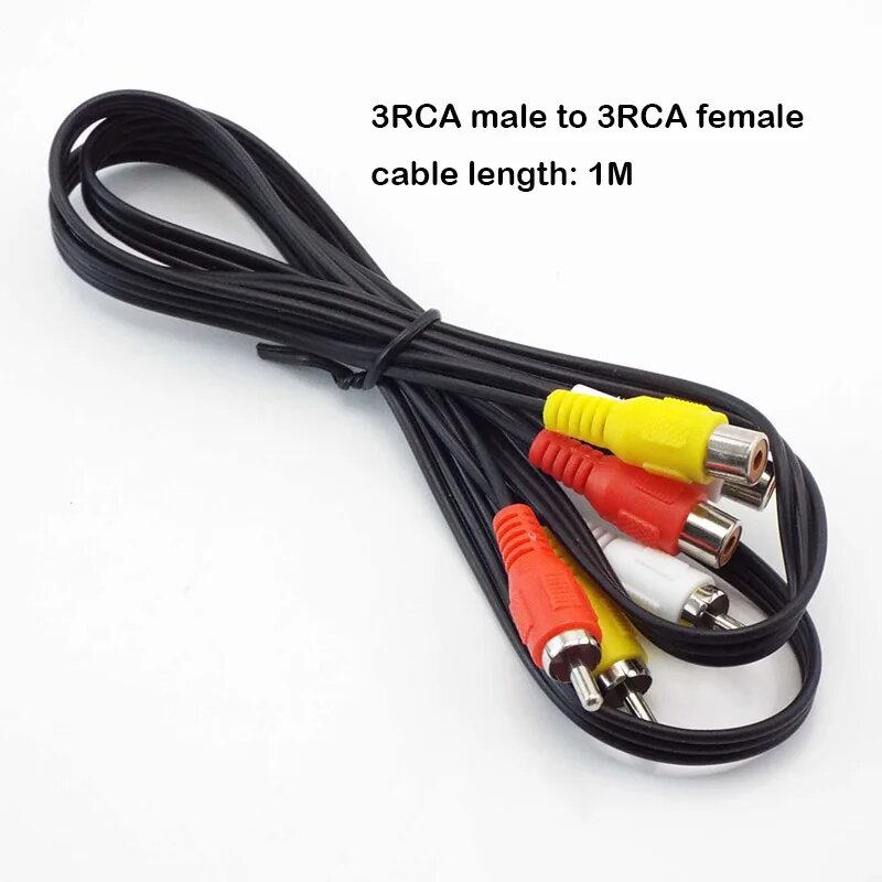 3RCA male to 3RCA female кабель, Цвет: NO.5 1M