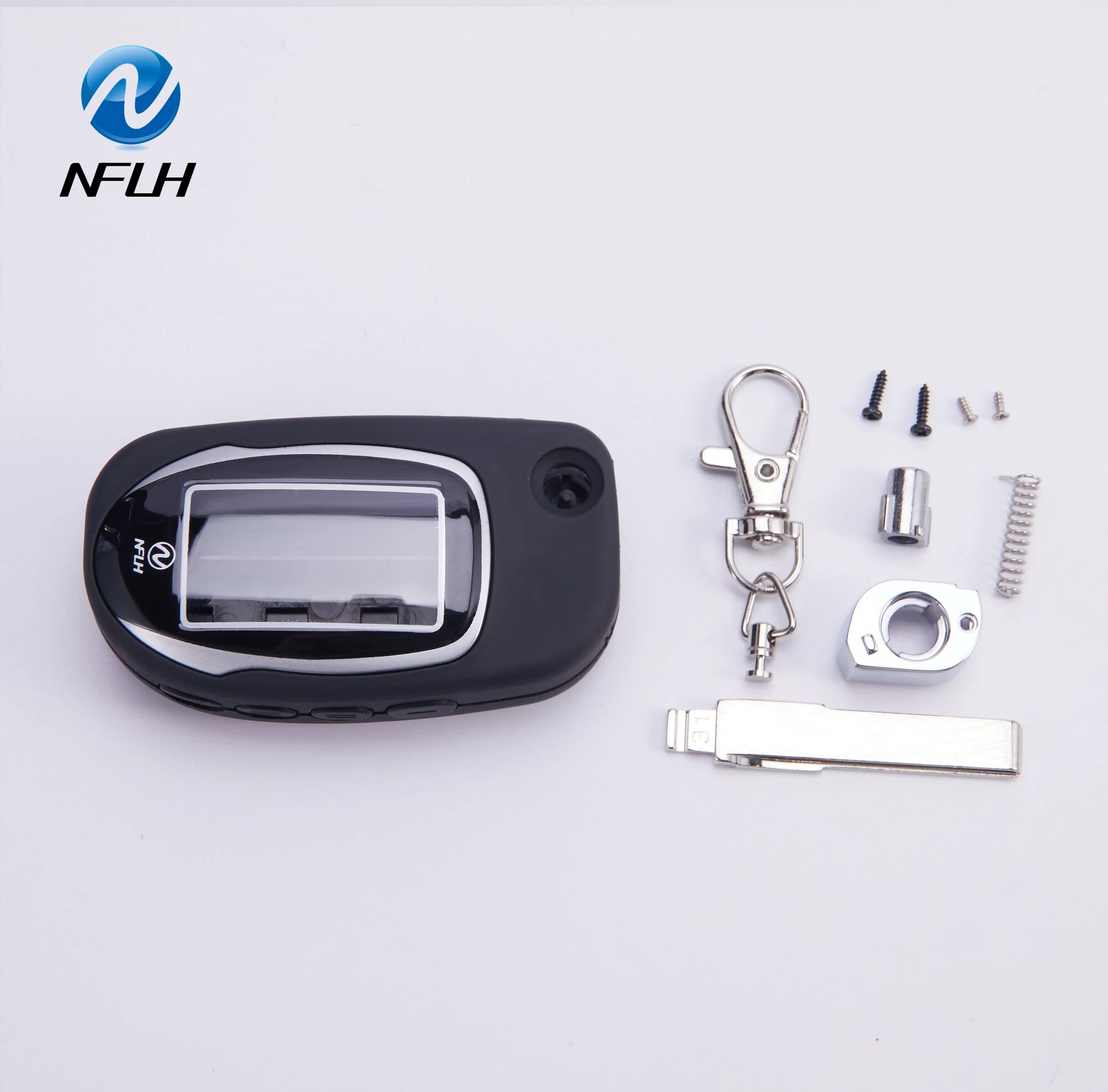 Чехол NFLH M7 для пульта дистанционного управления с ключом комплект с необработанным лезвием Scher Khan Magicar 7 двухсторонняя Автомобильная сигнализация Складной автомобильный пульт дистанционного управления