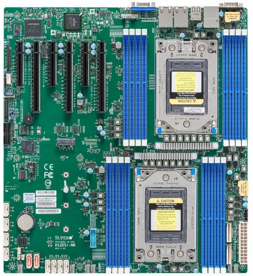 Материнская плата серверная SuperMicro H12DSI-N6-B