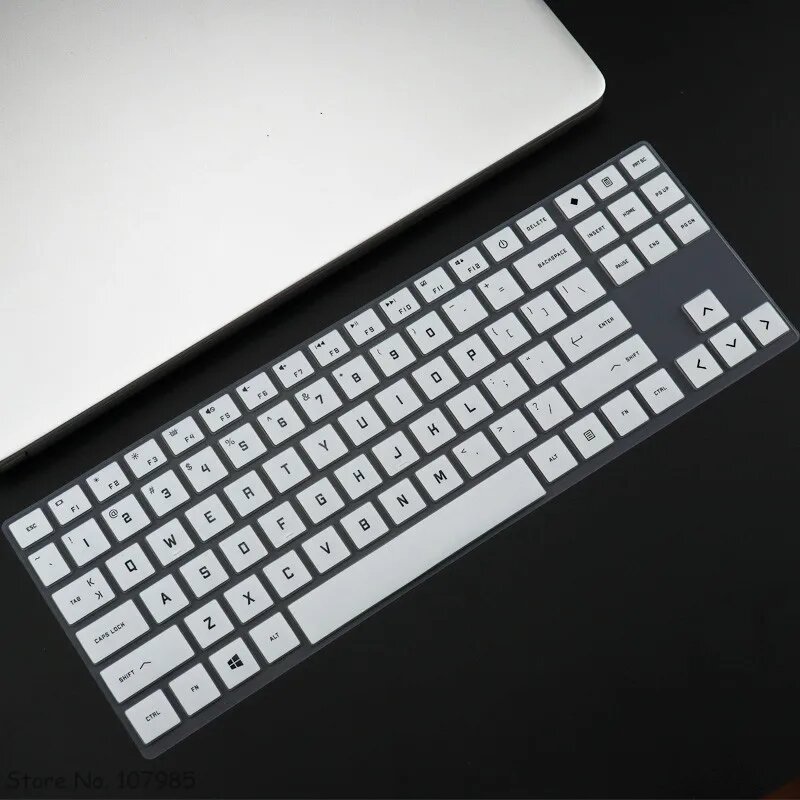Силиконовый чехол для клавиатуры White, HP Omen 15-en