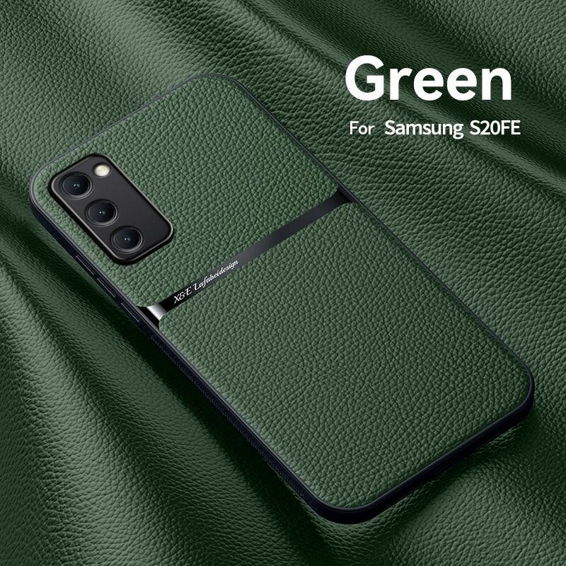 FASNYA Чехол для Samsung Galaxy S20 FE /чехол-Кожа на Самсунг галакси C20 ФЕ Чехол для телефона с защитой камеры магнитный автомобильный держатель