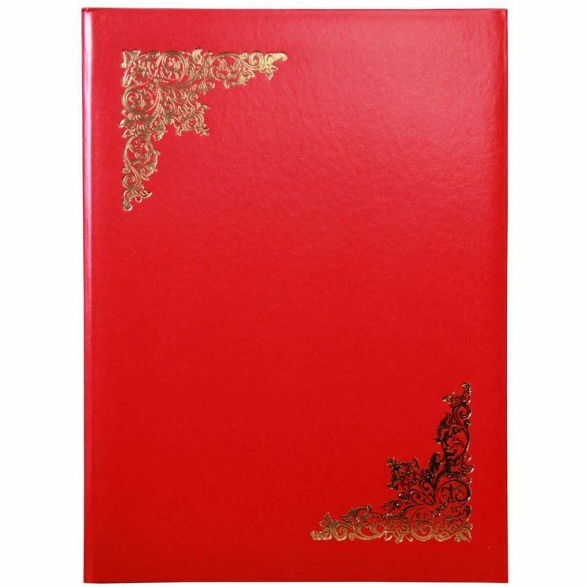 Папка адресная без надписей (А4, бумвинил) красная, 1шт.