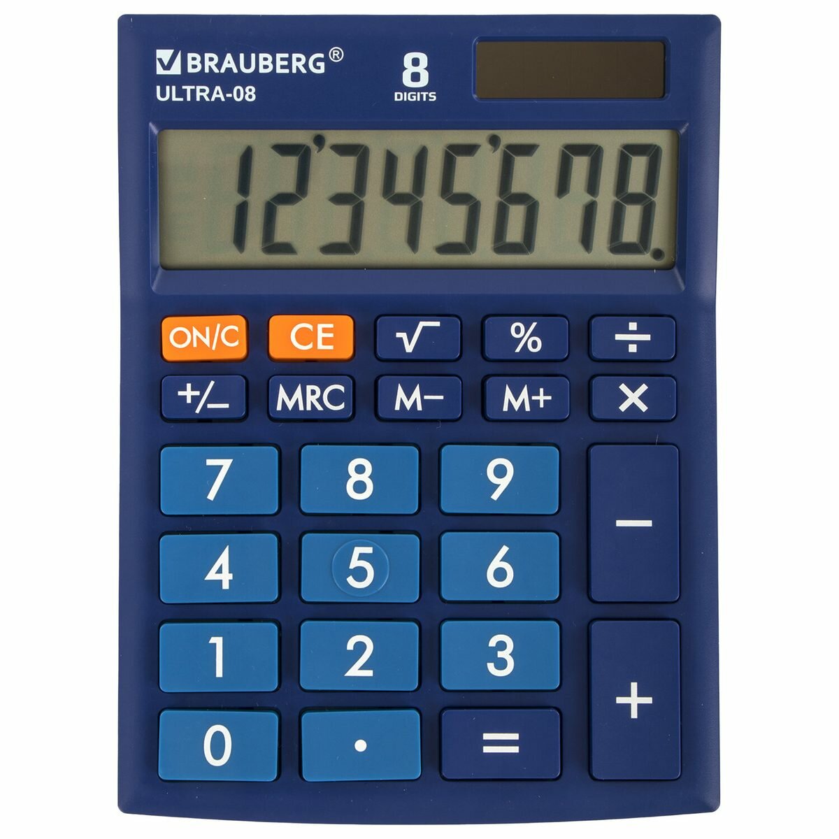 Калькулятор настольный Brauberg Ultra-08-BU, 8-разрядный, синий (250508)