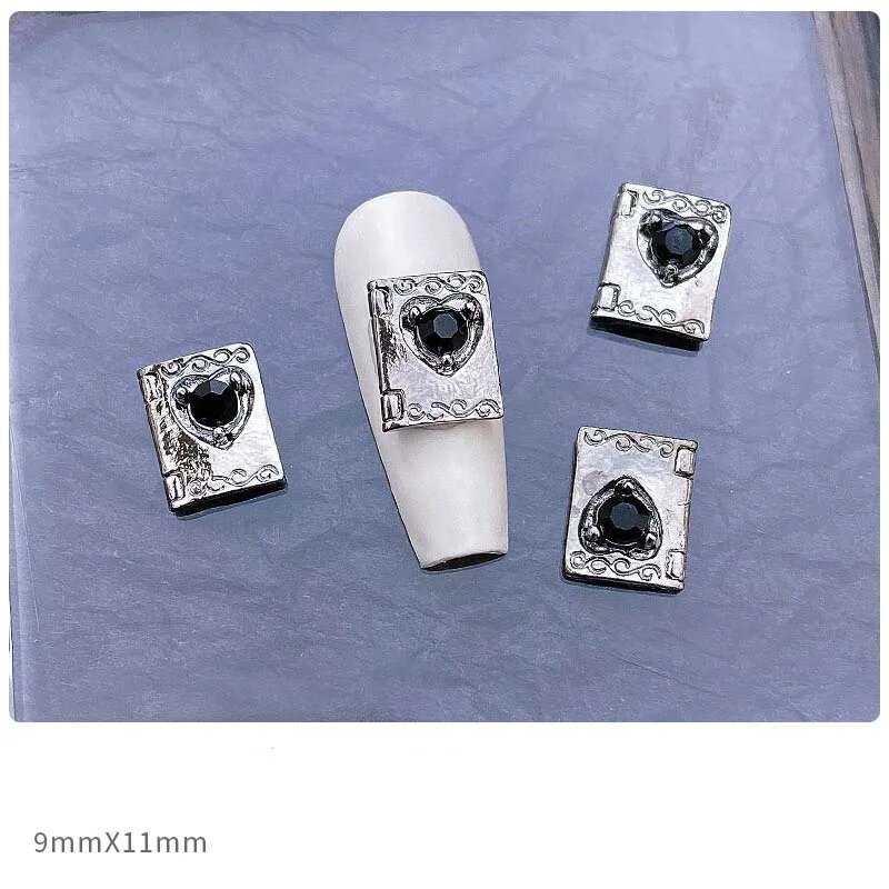 Подвески для ногтей HIGBAQK, 10 шт, готический стиль 10Pcs Punk