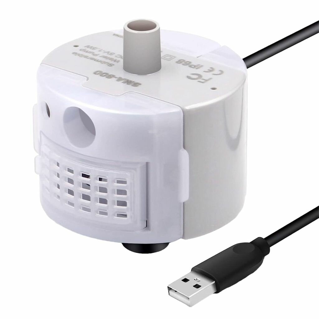 Насос с USB-интерфейсом для аквариумов поилкой домашних животных SMA-800, бесшумный двигатель со светодиодной подсветкой