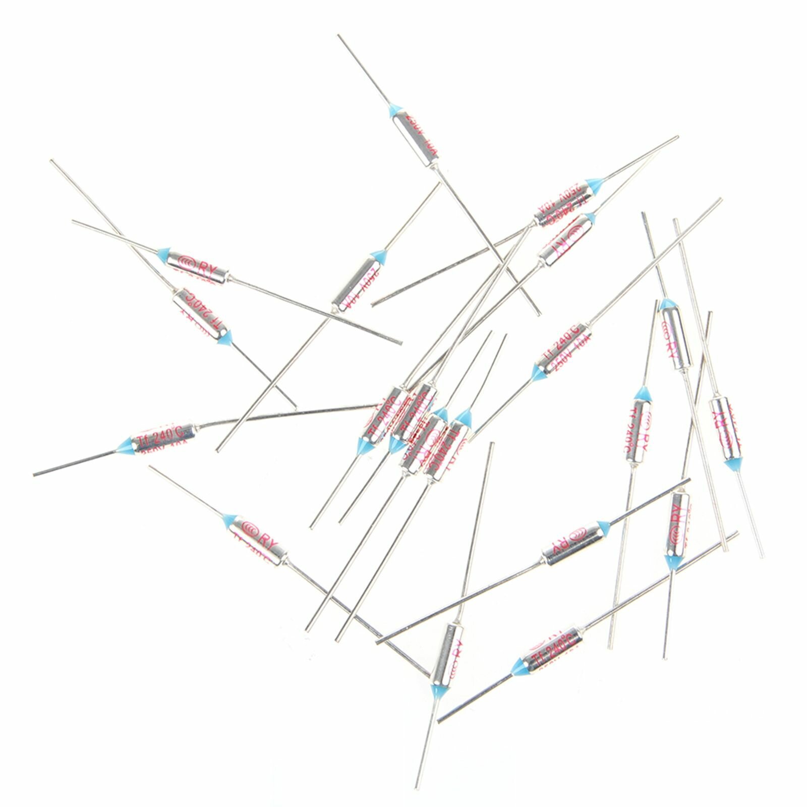 Упаковка из 20 шт, предохранитель с температурой 240 градусов 10А/250В