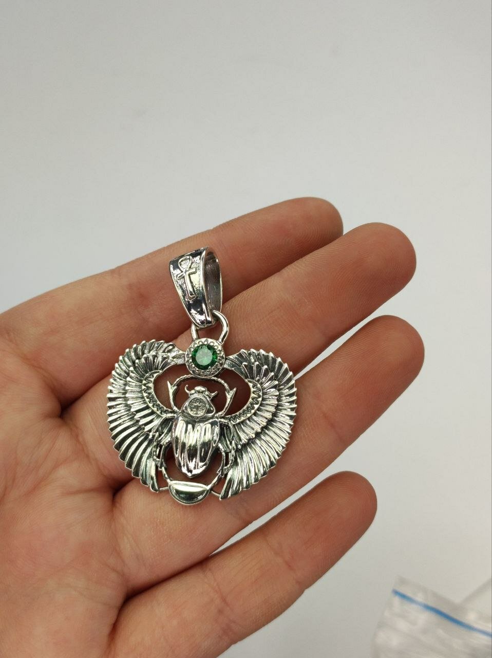 Подвеска, серебро, 925 проба, фианит