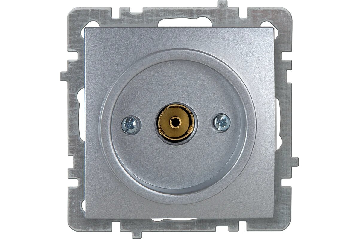 NILSON 1СП ТВ конечный механизм розетки серебро Touran metallic 24130429 для монтажа