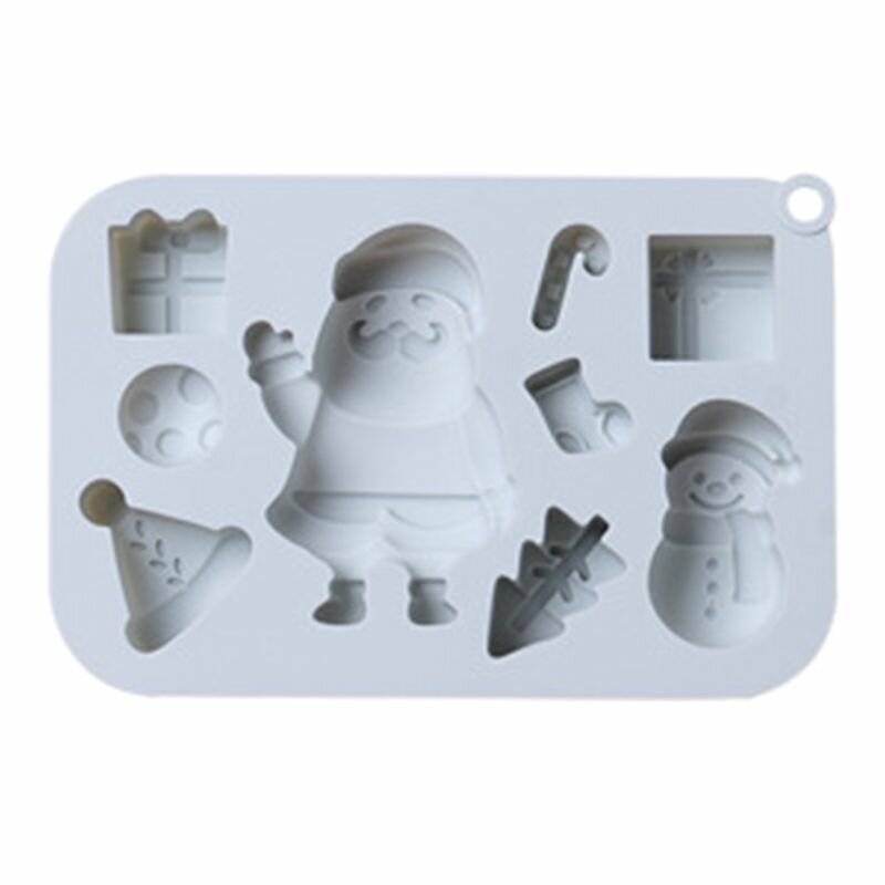 Формы для выпечки с 9 отверстиями, силиконовые формы для шоколада, кухонные гаджеты для выпечки, 2 цвета на выбор, рождественские тематические подарки для детей