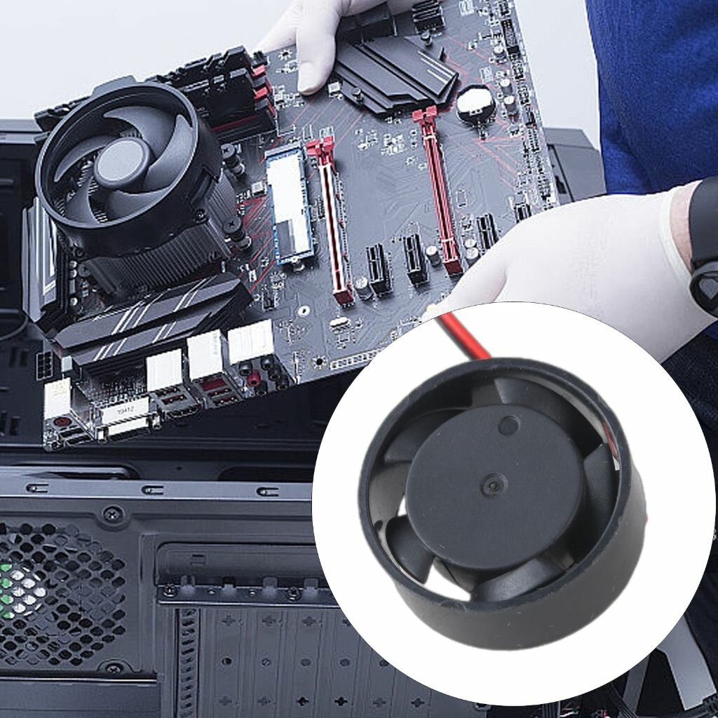 Эффективный круглый вентилятор 2510 для авто LED DC5V12V24V, 0.5W, 28см кабель