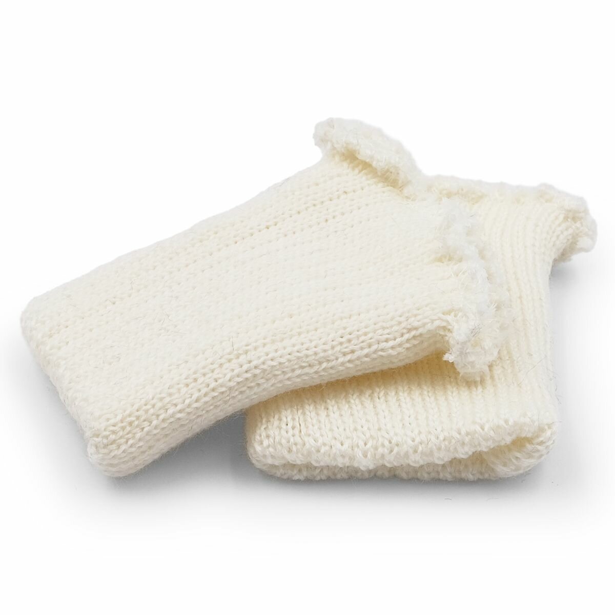 Манжет плотный (30% шерсть, 70% акрил), 6 кл, 2*1, без шва, 7см*9,5см (301/с снежок (белый))