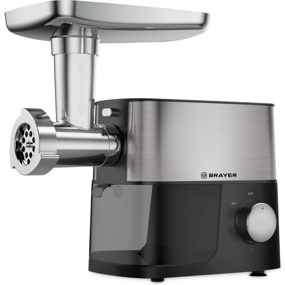 Мясорубка BRAYER 1610BR 2000 Вт, 3 диска, реверс, 2 кг/мин BR1610
