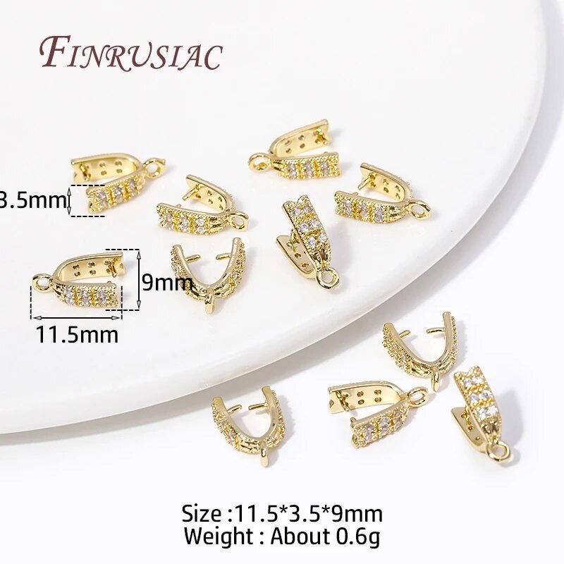 Золотые зажимы-коннекторы FINRUSIAC 18K Gold Plated