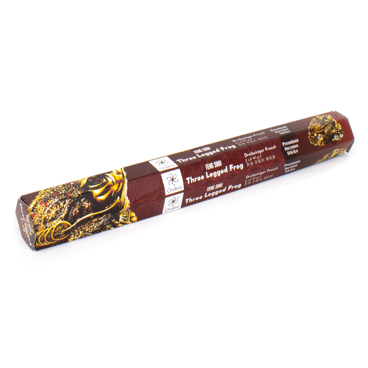 Chakra Feng Shui THREE LEGGED FROG Premium Incense Sticks, Zed Black (Чакра Фэн Шуй трёхлапая жаба премиум благовония палочки, Зед Блэк), уп. 20 палочек.