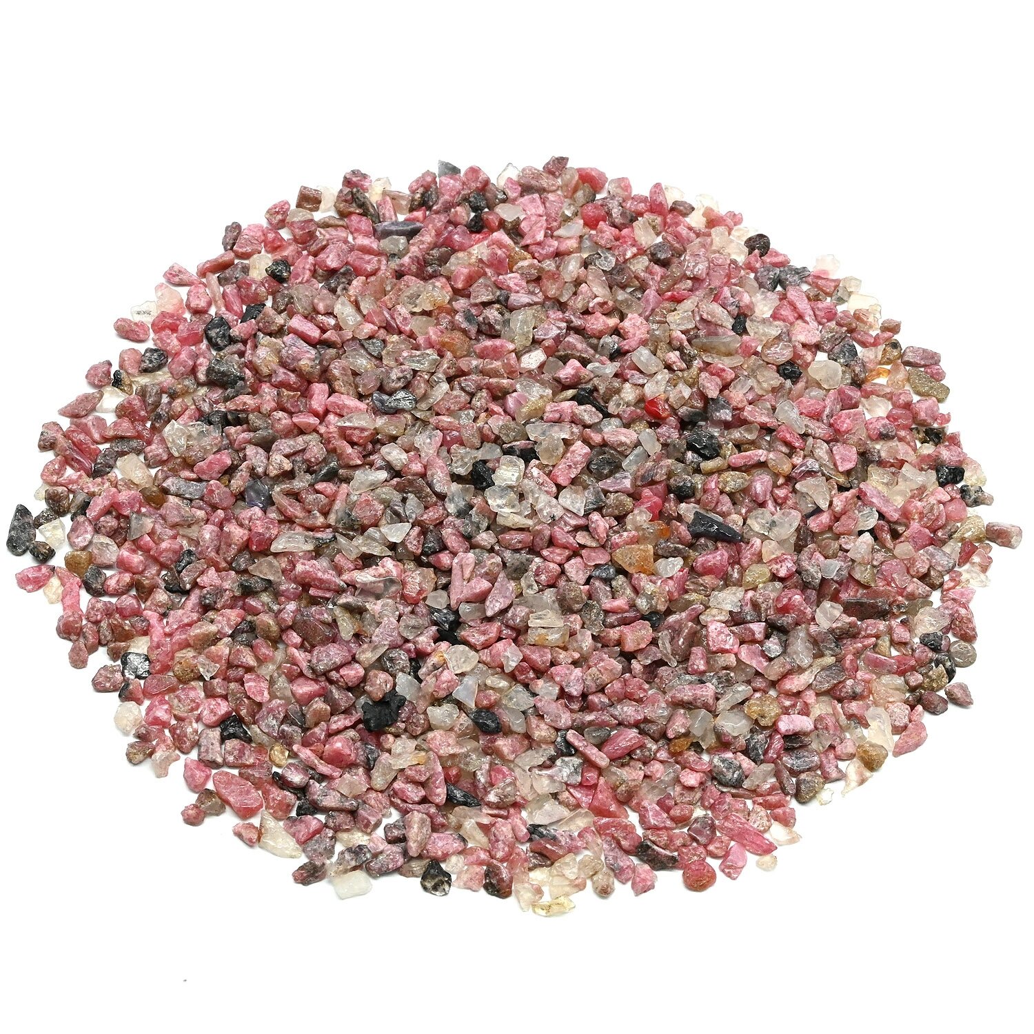 Родонит галтовка фракция 3-5мм, упаковка 100г .