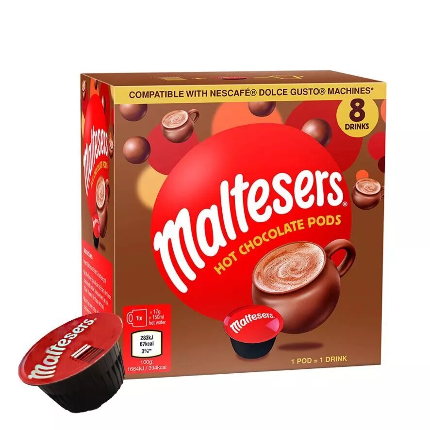 Шоколад в капсулах Nescafe Dolce Gusto "Maltesers Chocolate", 8шт