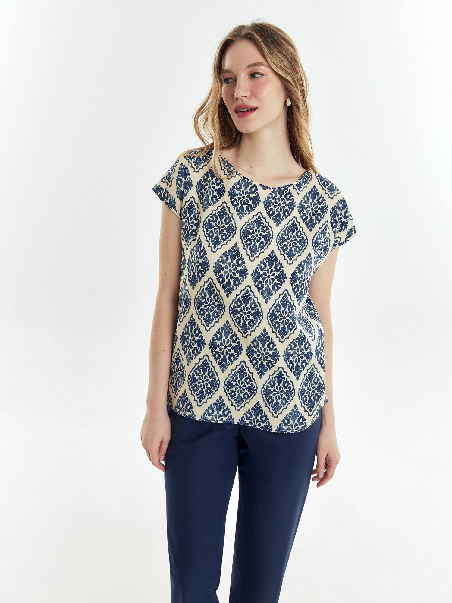 Блуза с восточным принтом