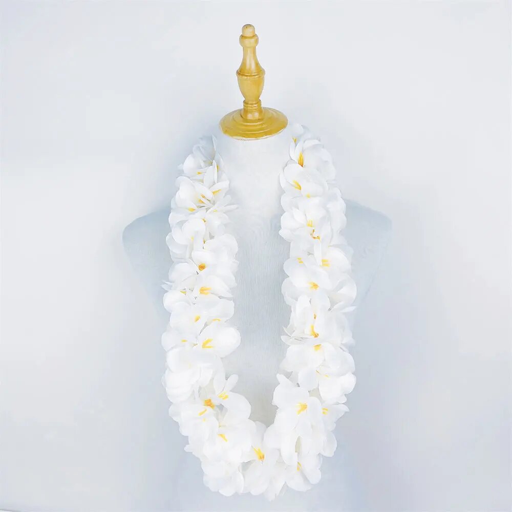 Гавайская гирлянда из искусственного шелка белый