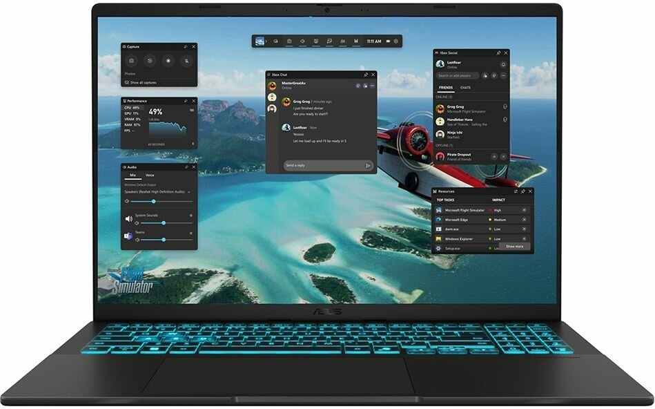 Ноутбук ASUS V16 Special V3607VM-RP066 16" IPS, Core 7 240H, 16Гб DDR5, 1Тб SSD, RTX 5060 8Гб, Без ОС (90NB16K1-M005M0)