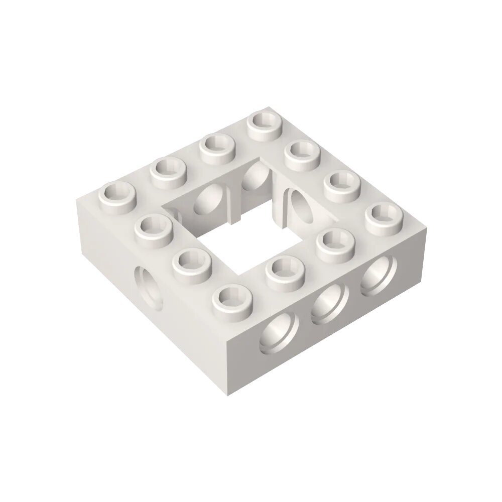 Белый пластиковый кубик Lego 4x4, Цвет: 090