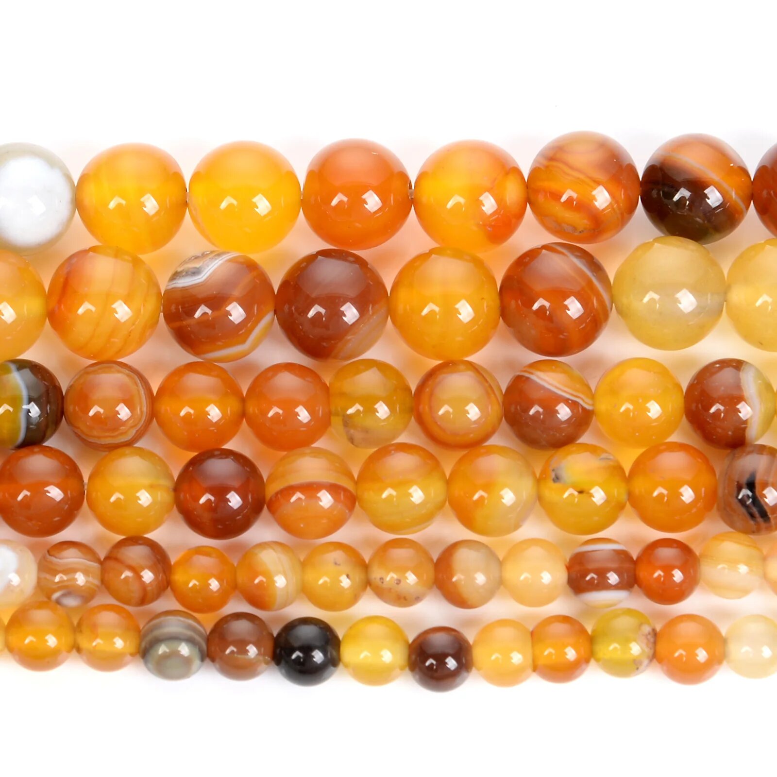 Янтарные сардоникс агат бусины 6/8/10 мм 6mm 60-62pcs