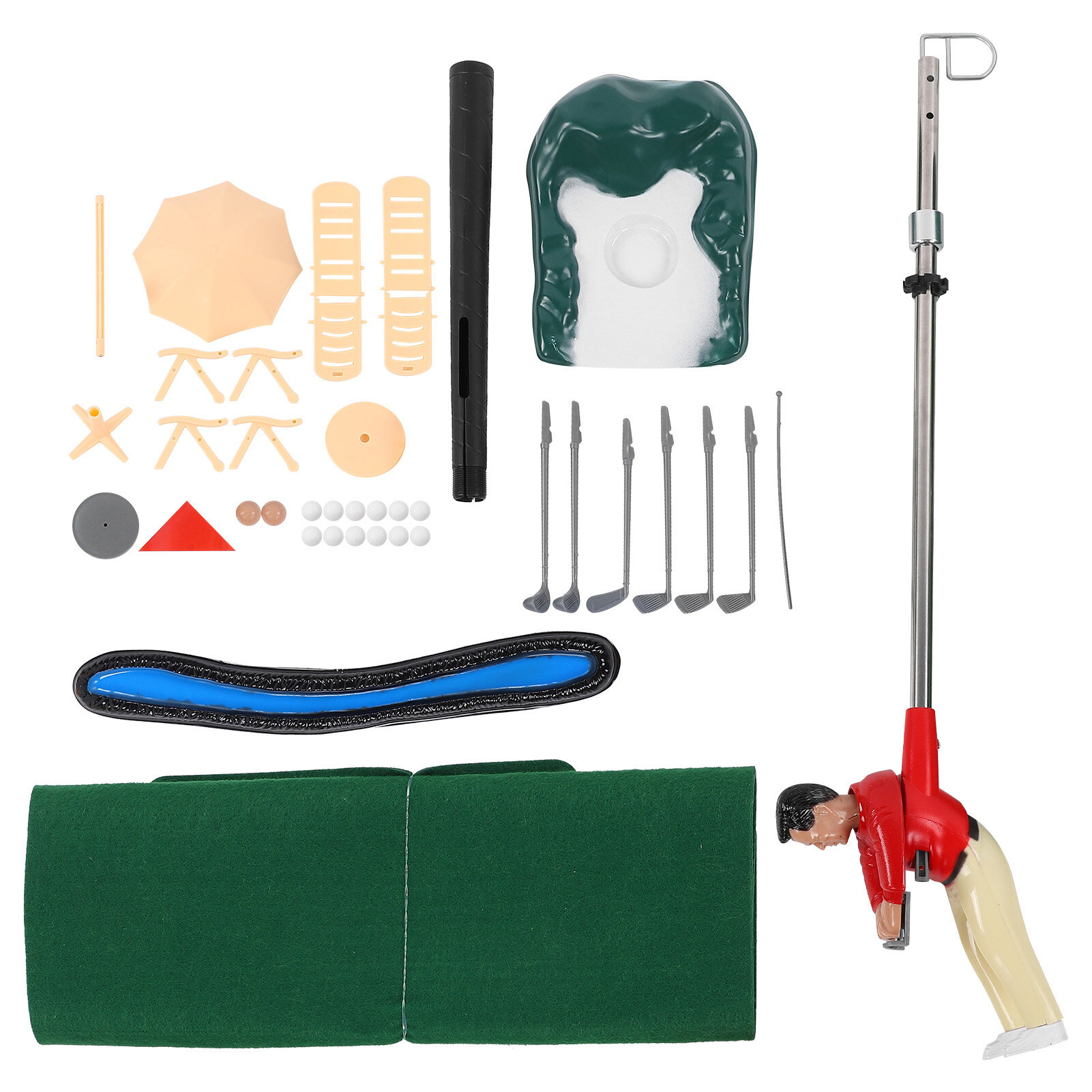 Внутренний мини -гольф игрой для гольфа для гольфа игрушка для гольфа с зелеными штучками для детей для детей