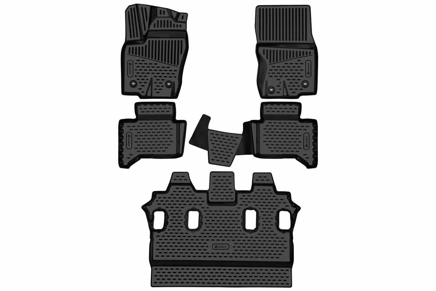 Коврики в салон авто для TOYOTA Land Cruiser Prado (250) 2023 7 мест - 5 шт. (полиуретан) арт. ELEMENT3DA70977210K