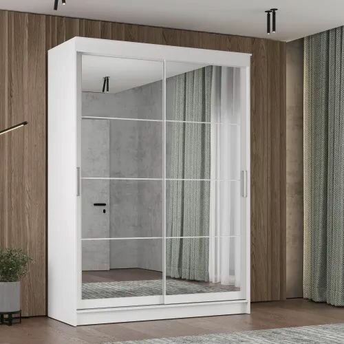 Шкаф-купе Гранд 1 1,6+Зеркало 2шт Белый